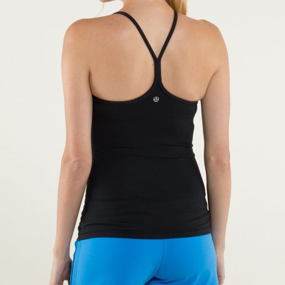 lululemon athletica | Tops | Lululemon Power Y Tank Black First Release ...